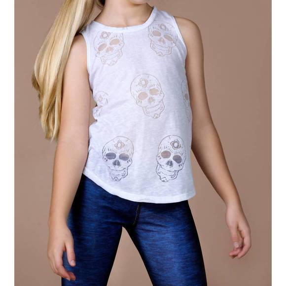Terez | Shirts & Tops | New Terez Sugar Skull Burnout Muscle Racerback ...